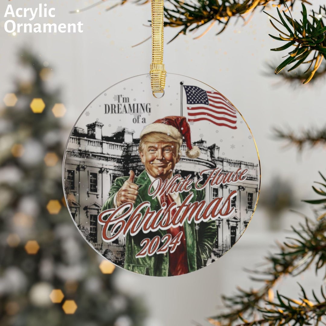 Funny Maga Christmas Trump Ornament, Conservative Voter Gift, Holiday ...