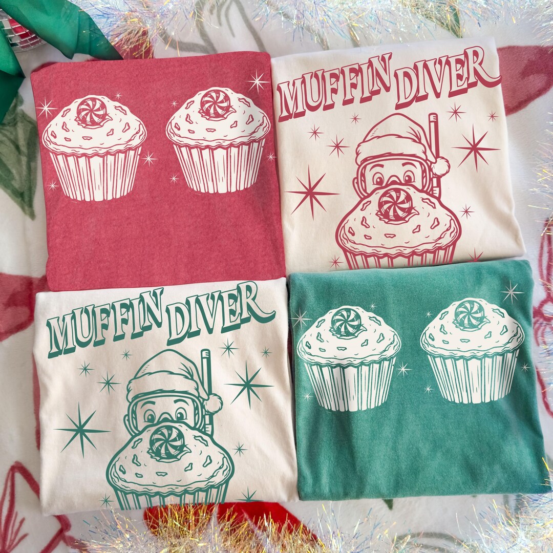 Inappropriate Christmas Couples Shirt, Funny Muffin Holiday Matching ...