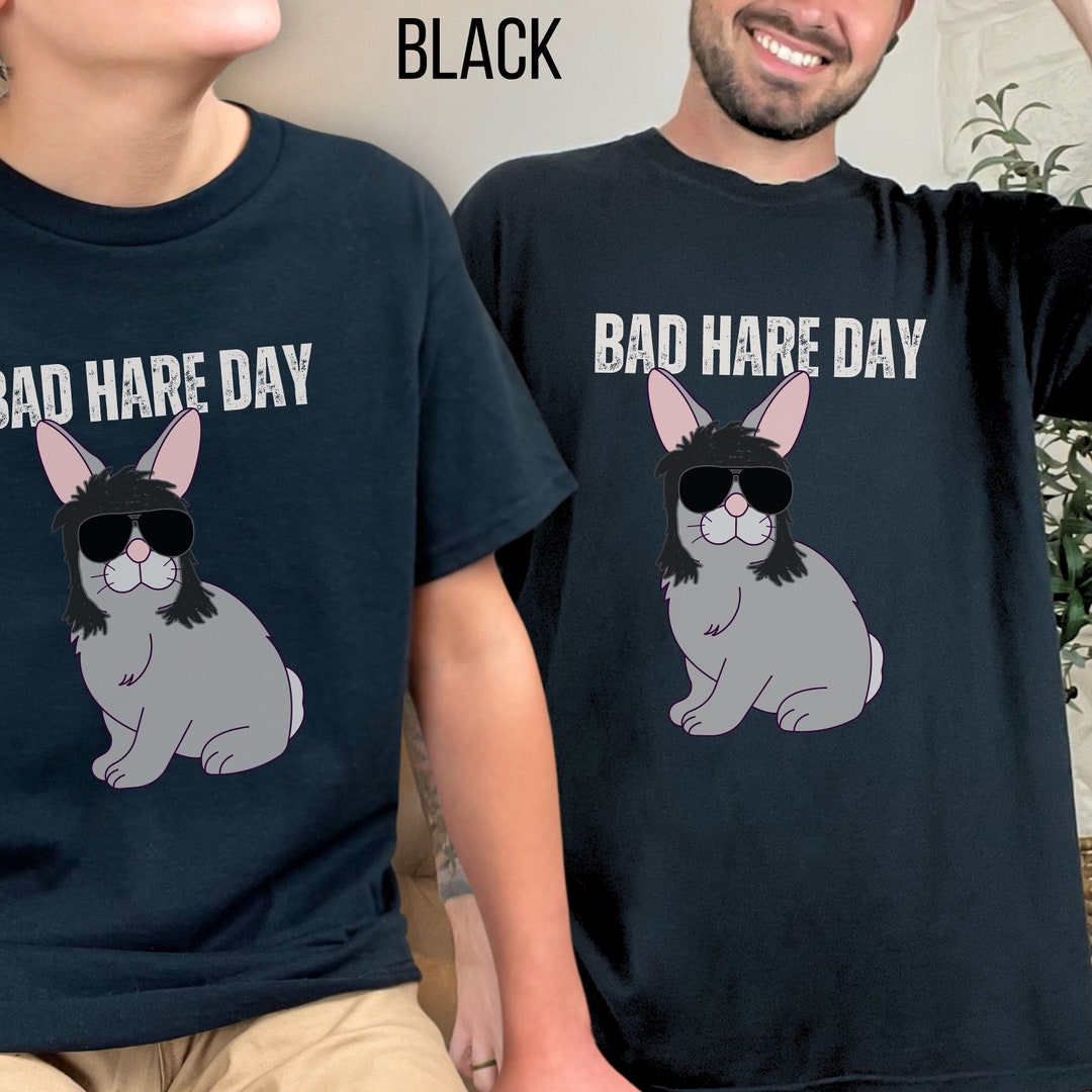 Bad Hare Day Mullet Easter Comfort Colors Shirt for Men Boys, Funny ...