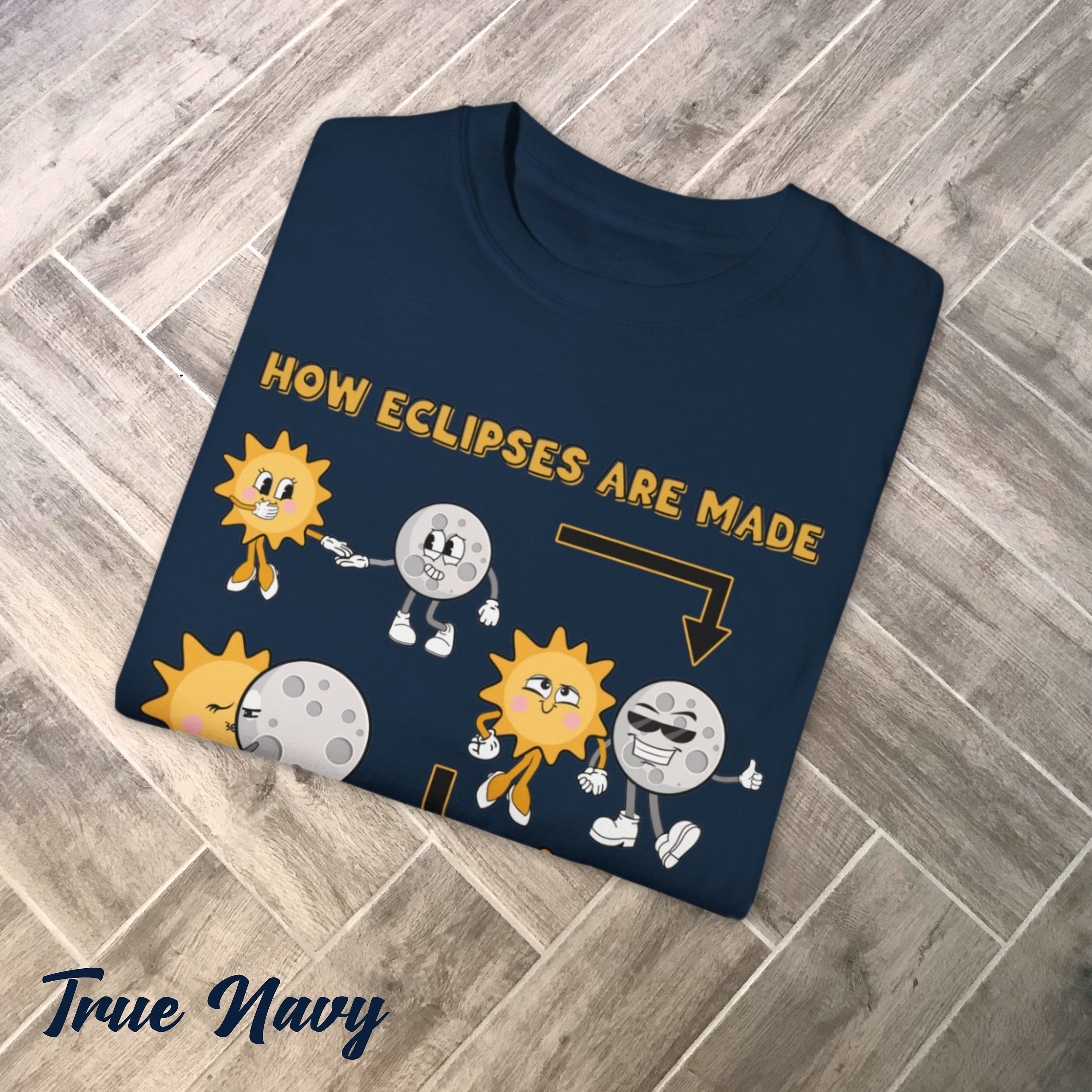 Retro Mascot Solar Eclipse T-shirt, Comfort Colors Sun Moon Cartoon ...