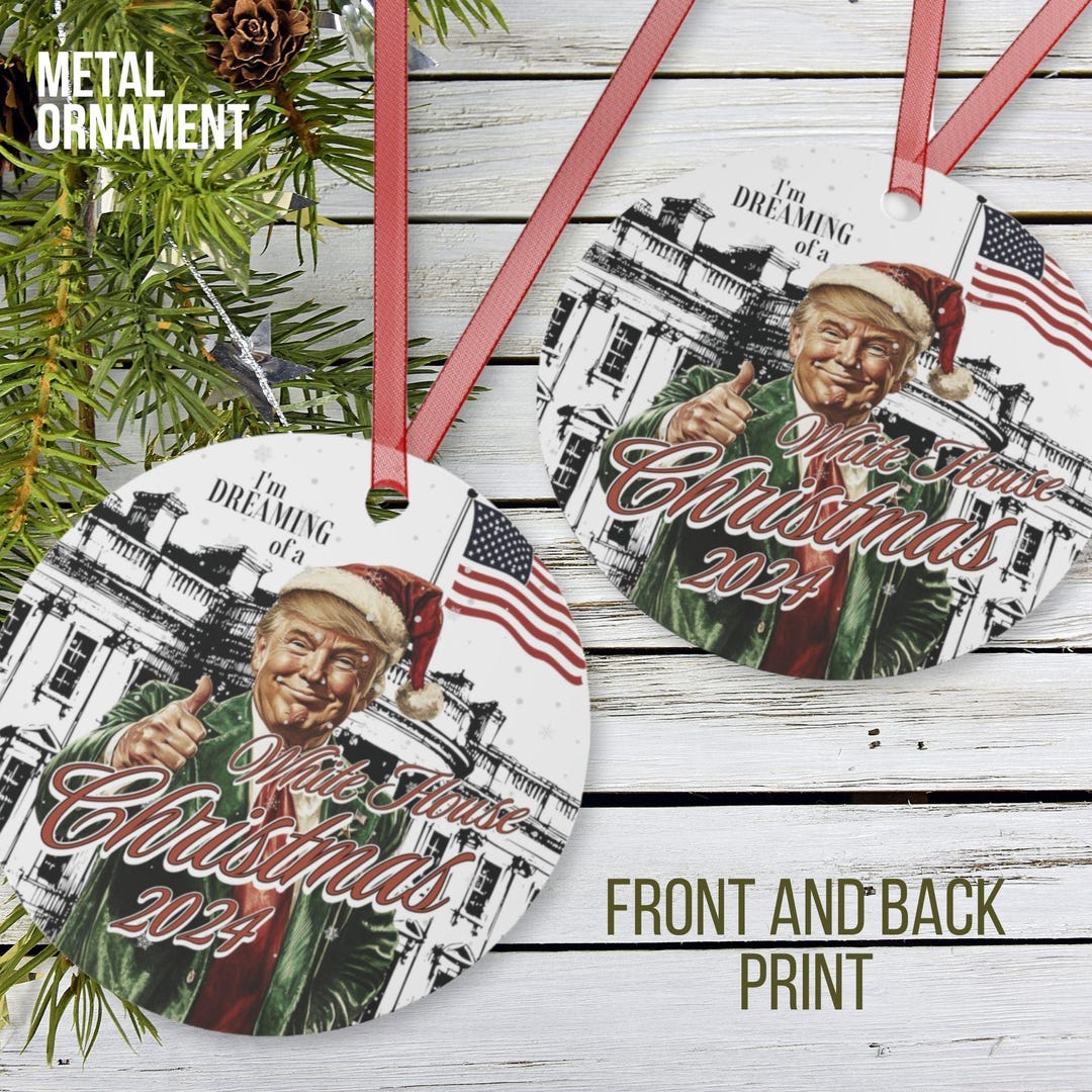 Funny Maga Christmas Trump Ornament, Conservative Voter Gift, Holiday ...