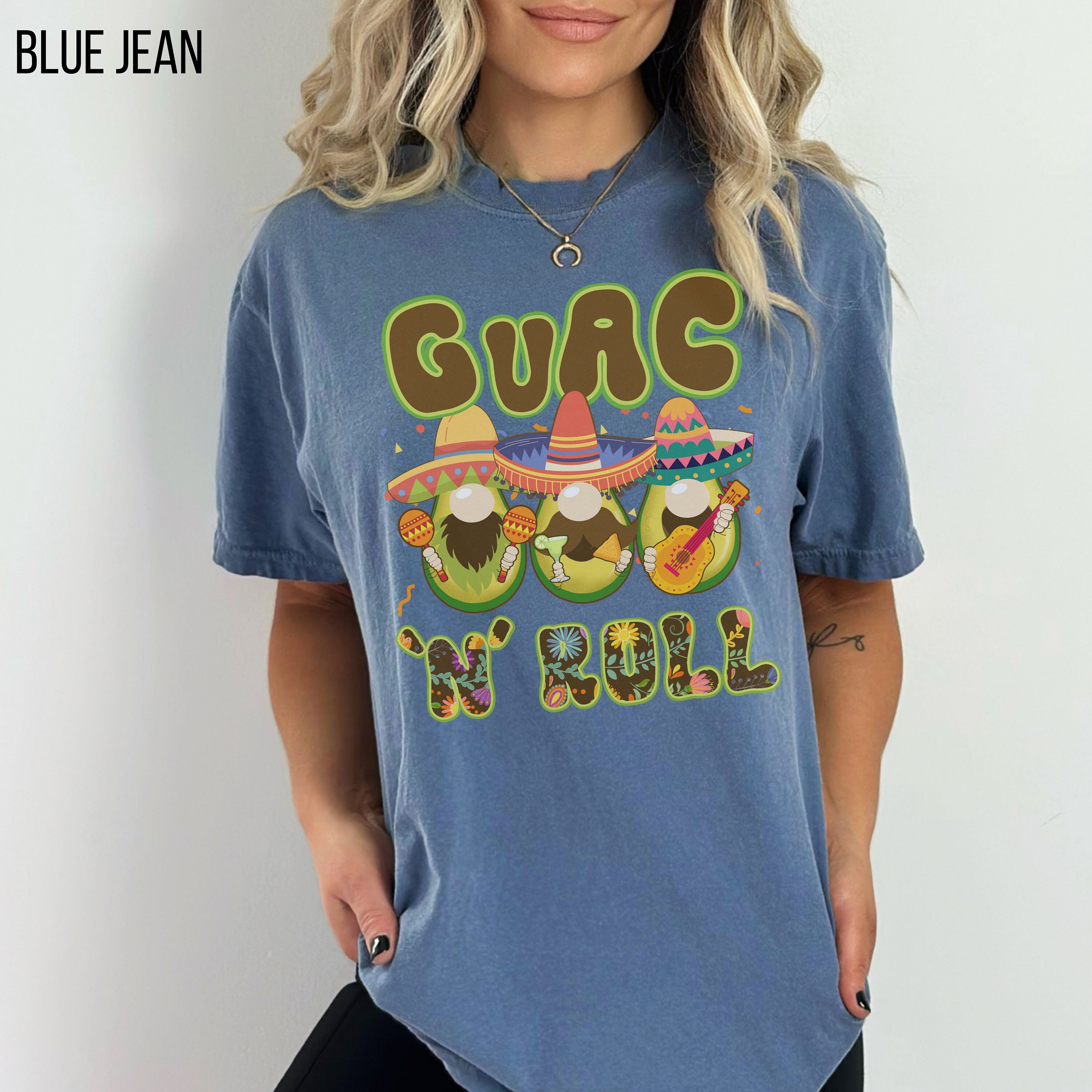 Guac and Roll Cinco De Mayo Comfort Colors Tshirt, Avocado Gnomes ...