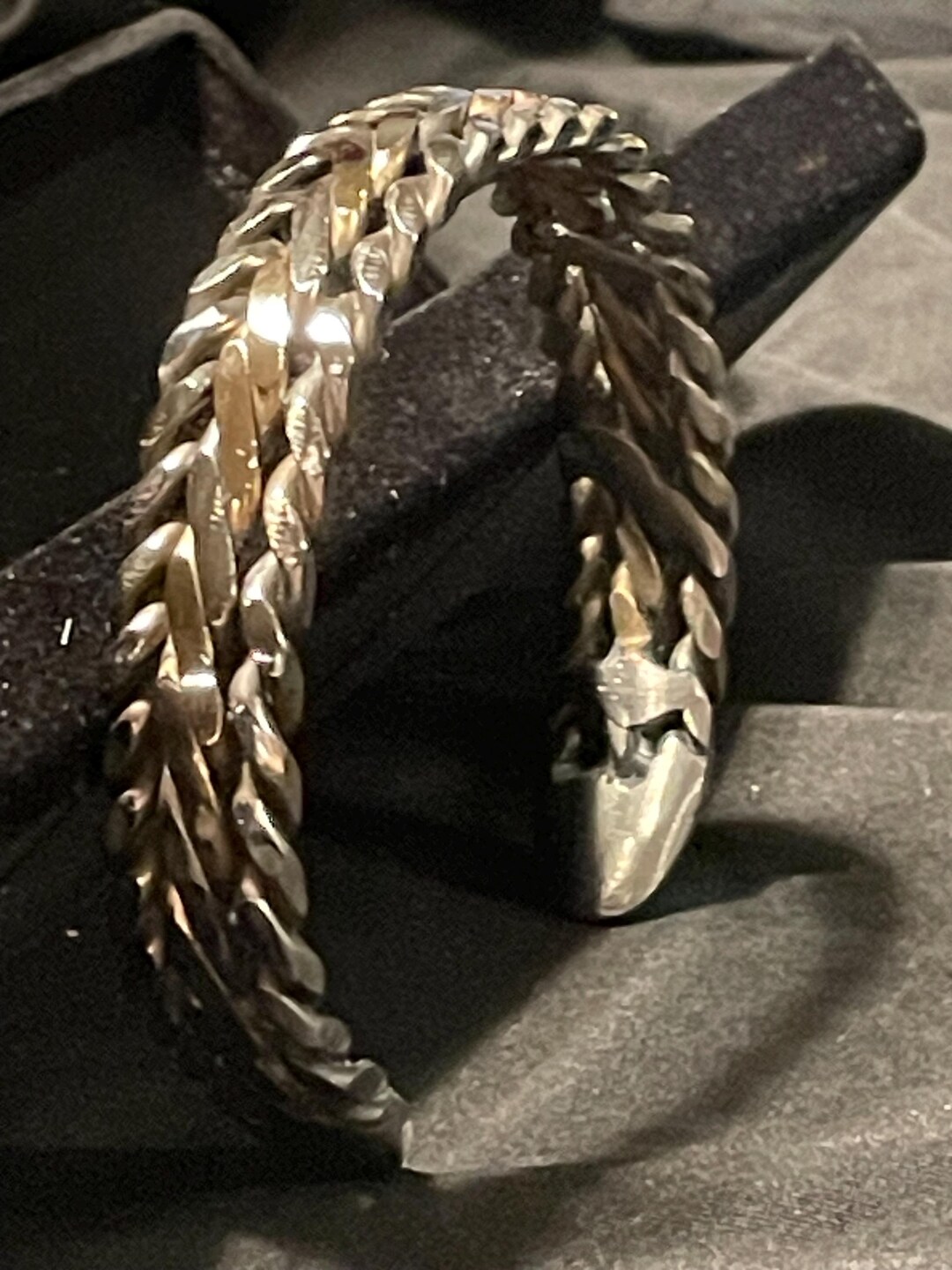 Twisted Welding Wire Cuff Bracelet - Bronze & SS Center. SS on Sides ...