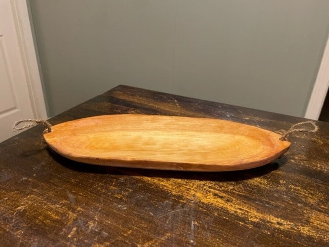 Hand Carved Pirogue Shaped Cypress Bowl - Etsy