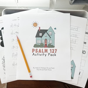 Psalm 127 Activity Pack / Scripture Worksheets for Children / Bible ...
