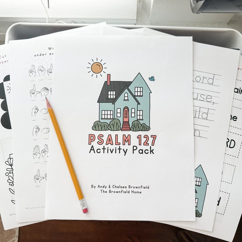 Psalm 127 Activity Pack / Scripture Worksheets for Children / Bible ...