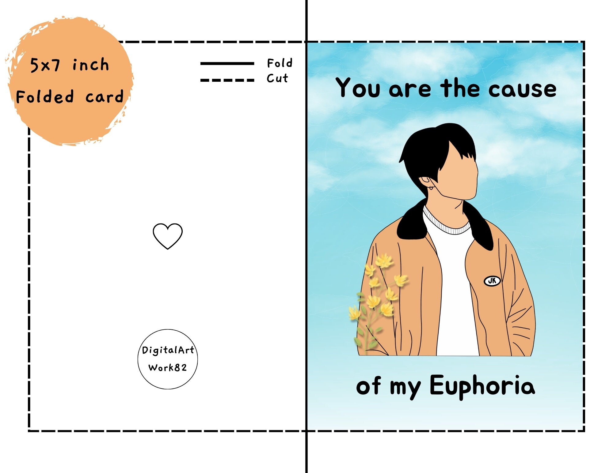 Printable Digital Download BTS Jungkook Card, Appreciation Cards, BTS ...