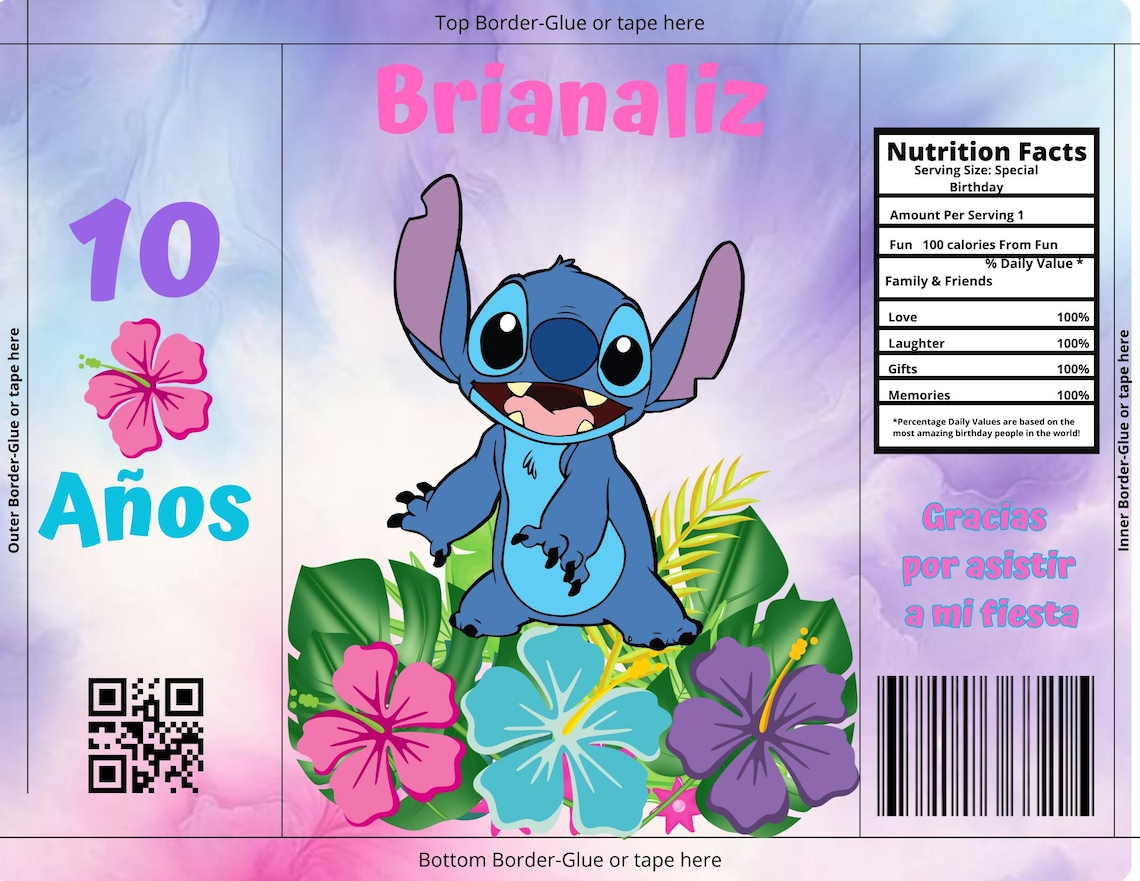 Stitch Chip Bag, Instant Download, Stitch Chip Bag Template, Stitch ...
