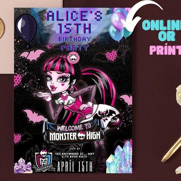 Monster High Invite - Etsy