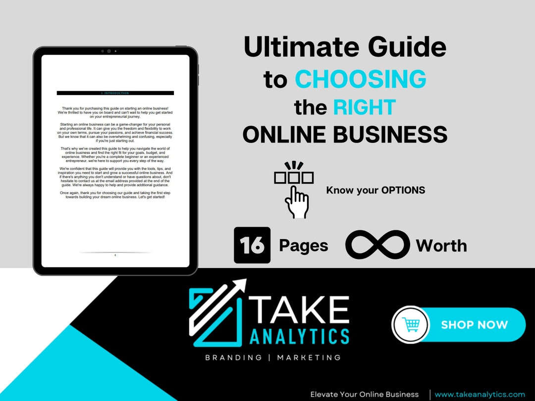 The Ultimate Guide to Choosing the Right Online Business All - Etsy