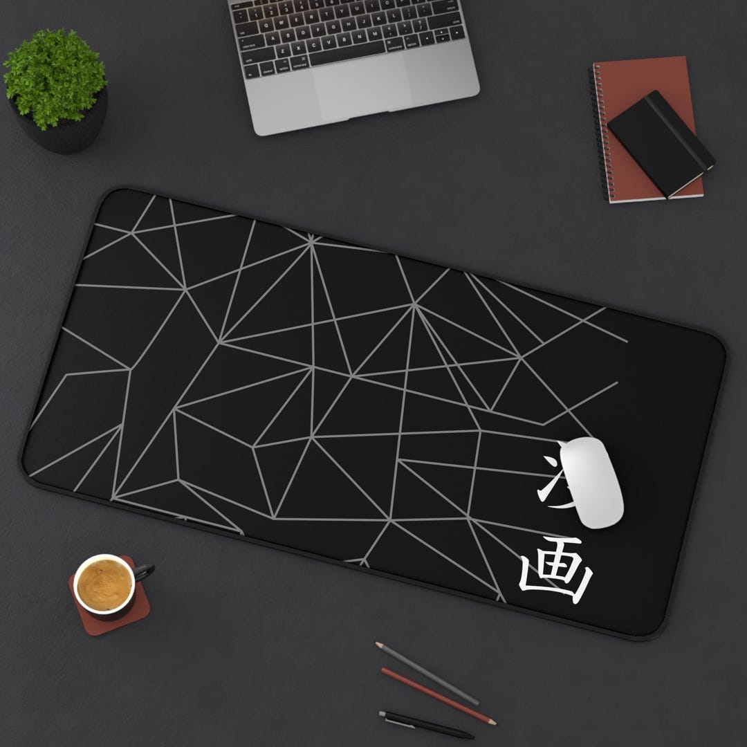 Japanese Kanji Manga Desk Mat, Anime Mousepad, Large Mouse Pad, Work ...