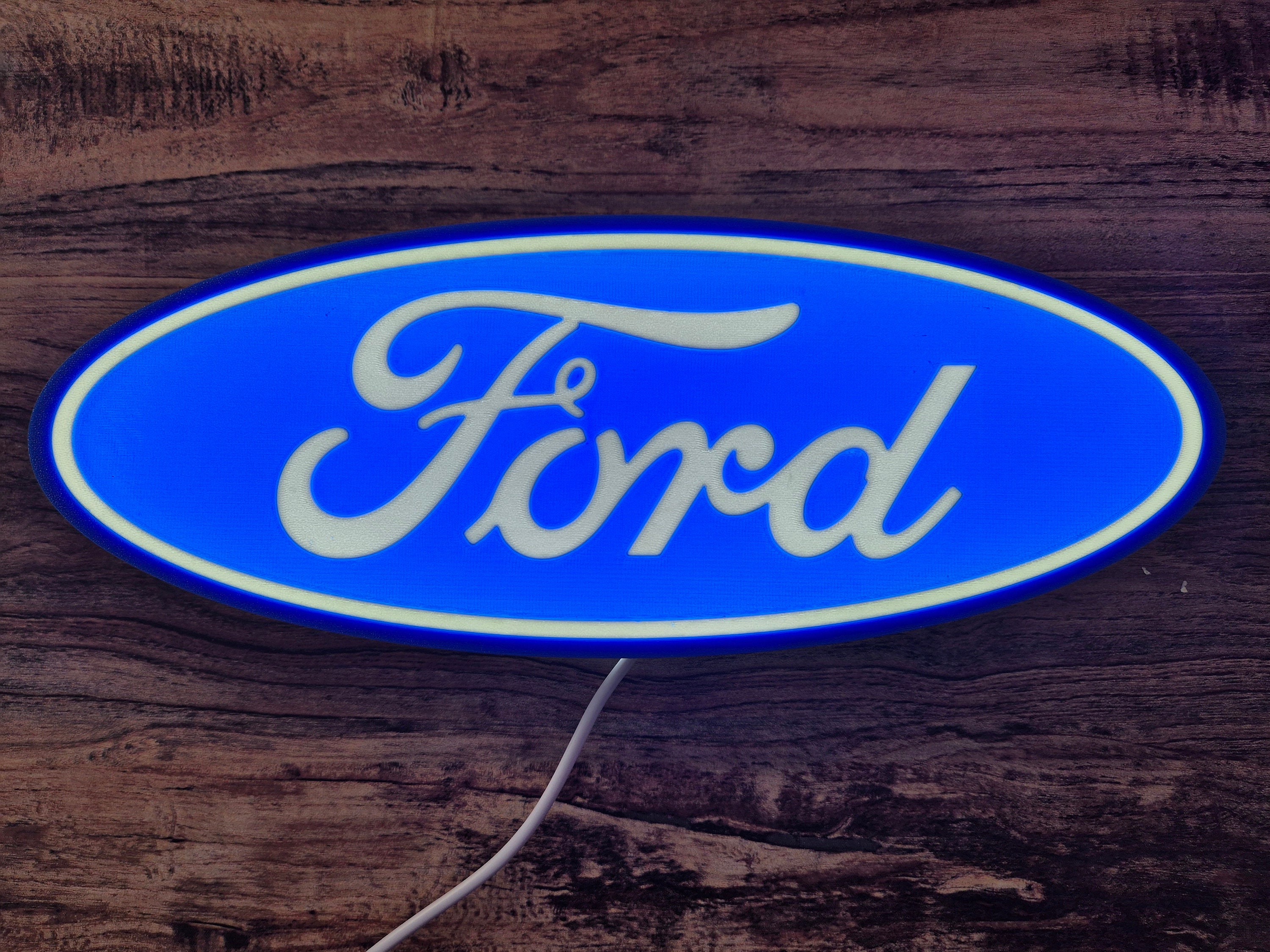 Ford Emblem LED 3D Printed Light Box - Automotive Decor Car Van Truck ...