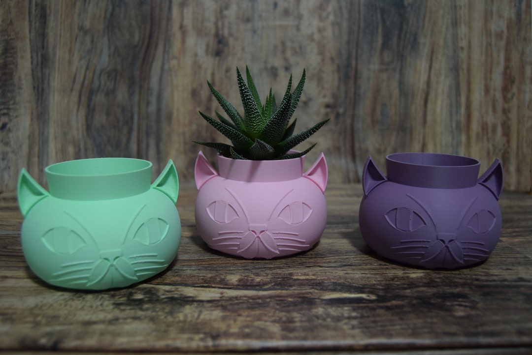 Plant Pot Cat Shape Pots for Small Indoor Plants, Elegant Cat-shaped ...