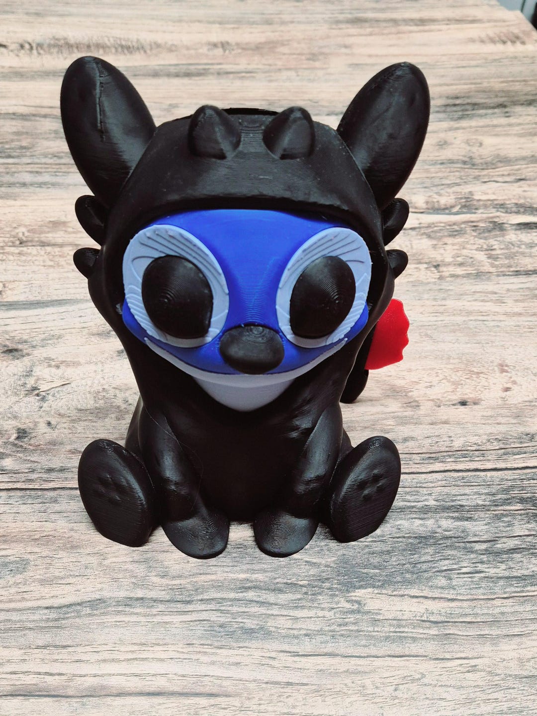 Dragon Toothless Skin With Stitch Face Pen Holder Figure Desk Decor - Etsy