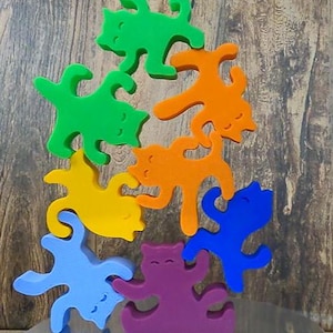 Ninja Cats Stacking Balance Game Table Top Game - Etsy