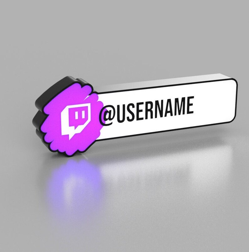 Twitch name Style LED Light Box Customisable Lighting With Your Name on ...