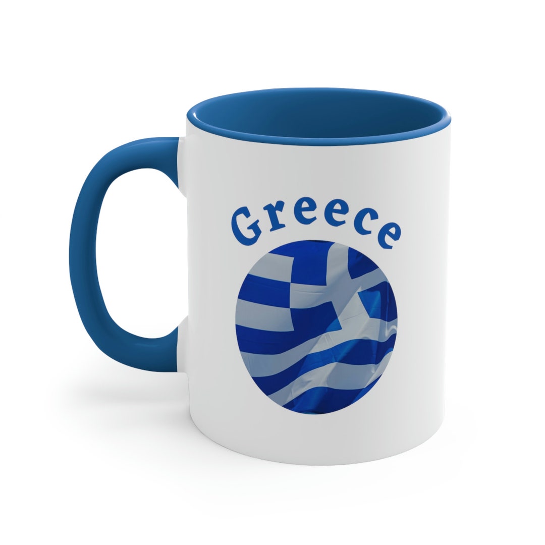 Greece Tea Coffee Mug 11oz Athens Souvenir Mug Greek Flag Coffee Mug ...