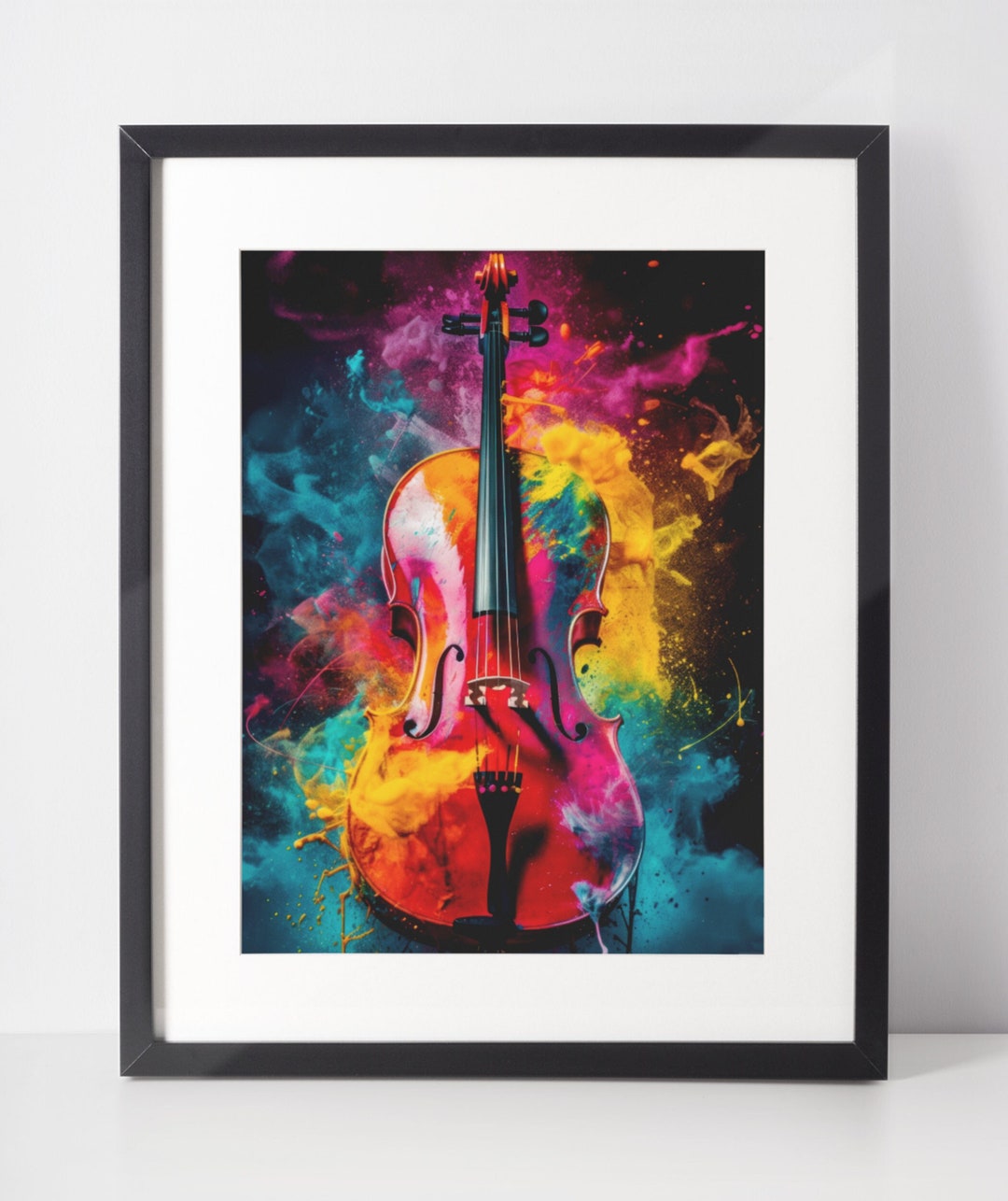 Cello Wall Art, Colorful Cello, Music Art, Wall Art, Printable Art ...