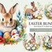 Watercolor Easter Bunny Clipart: PNG Spring Nursery Art (digital ...