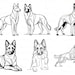 Dutch Shepherd SVG & PNG Clipart Bundle: Digital Line Art, Minimalist ...