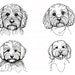 Cockapoo Line Art Clipart Bundle: Minimalist Dog Vector (digital ...