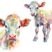 Baby Cow Watercolor Clipart 9 Pngs, Nursery Decor, Farm Wall Art ...