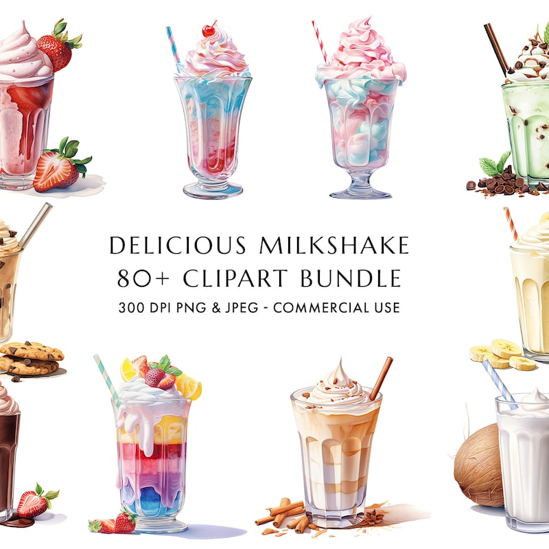 Milkshake Clip Art - Etsy