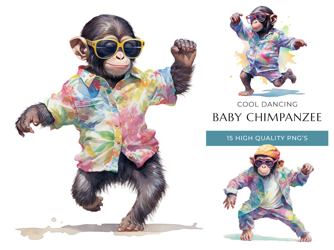 Cool Dancing Baby Chimpanzee Clipart, 15 High Quality Pngs, Cute ...