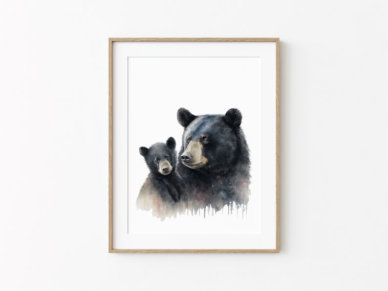 Mom and Baby Bear Clipart 9 High Quality Pngs Watercolor - Etsy