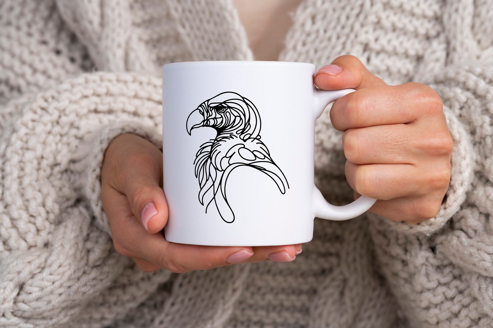 Condor Line Art SVG Clipart: Minimalist Tattoo Design (digital Download ...