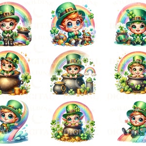 St Patricks Leprechaun Clipart Bundle 45 High Quality PNG & JPEG, Lucky ...