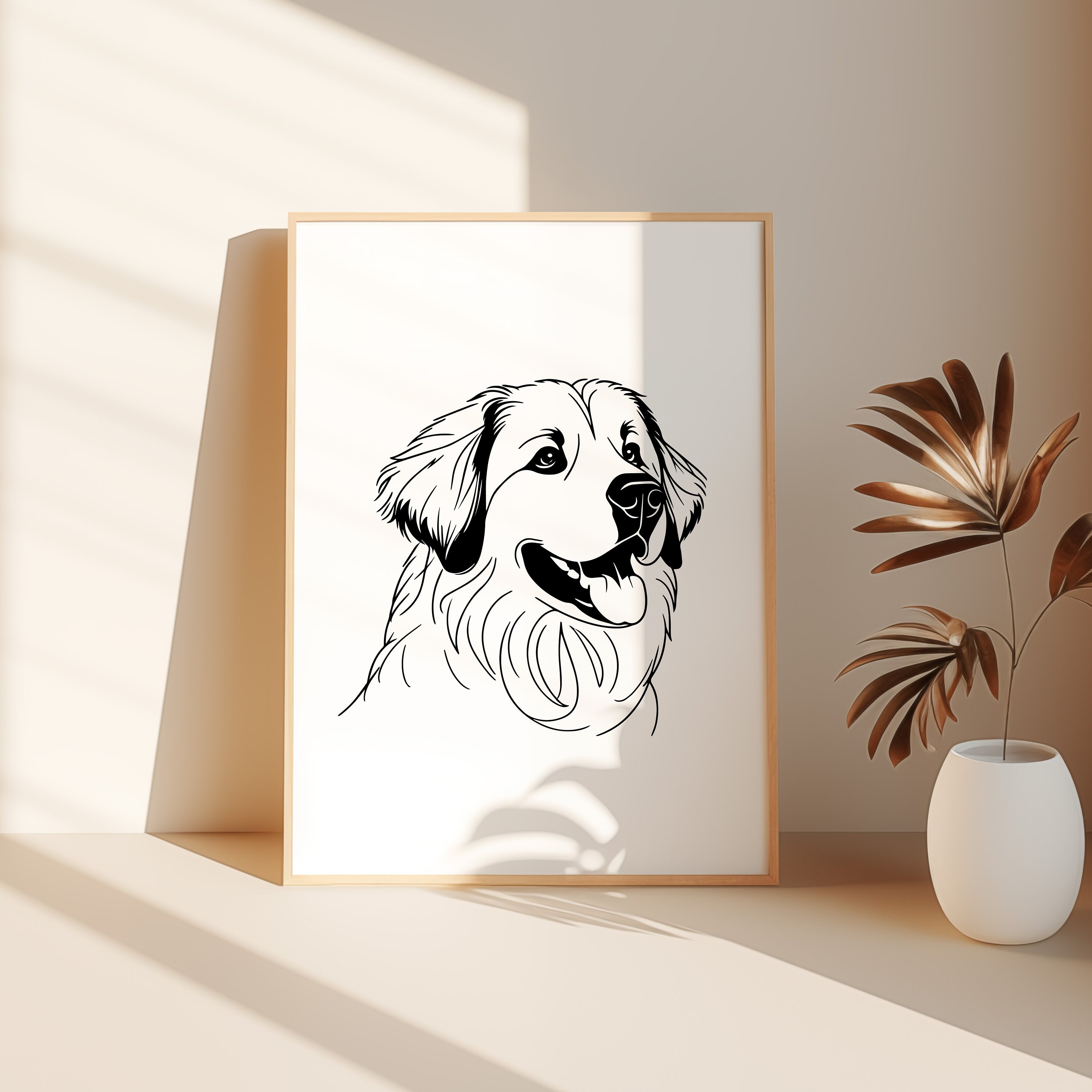 Leonberger Dog Line Art: Minimalist SVG PNG Clipart (digital Download ...