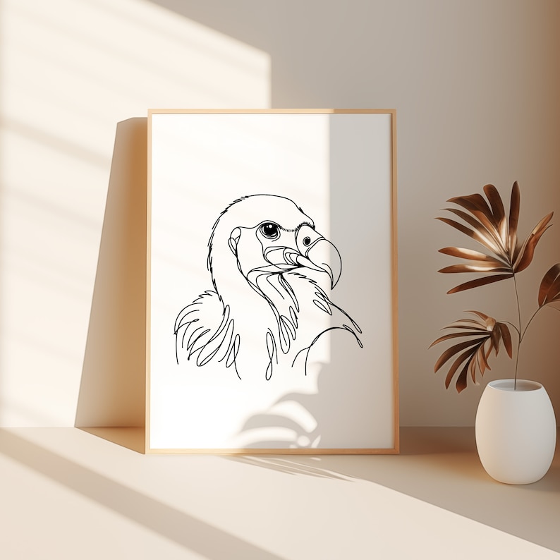 Condor Line Art SVG Clipart: Minimalist Tattoo Design (digital Download ...