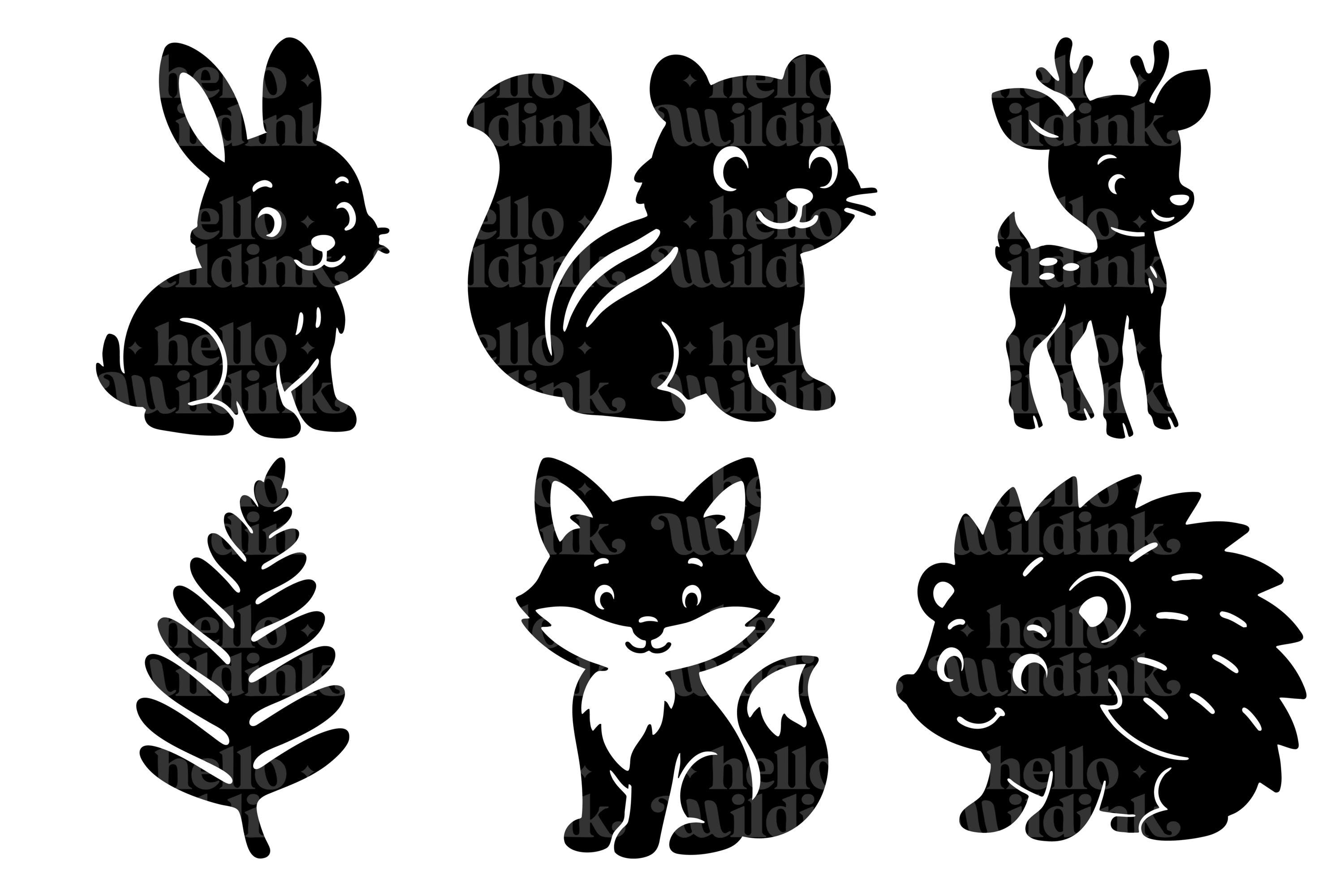 Woodland Animals SVG Bundle: 28 Forest Clipart Laser Cut Files - Etsy