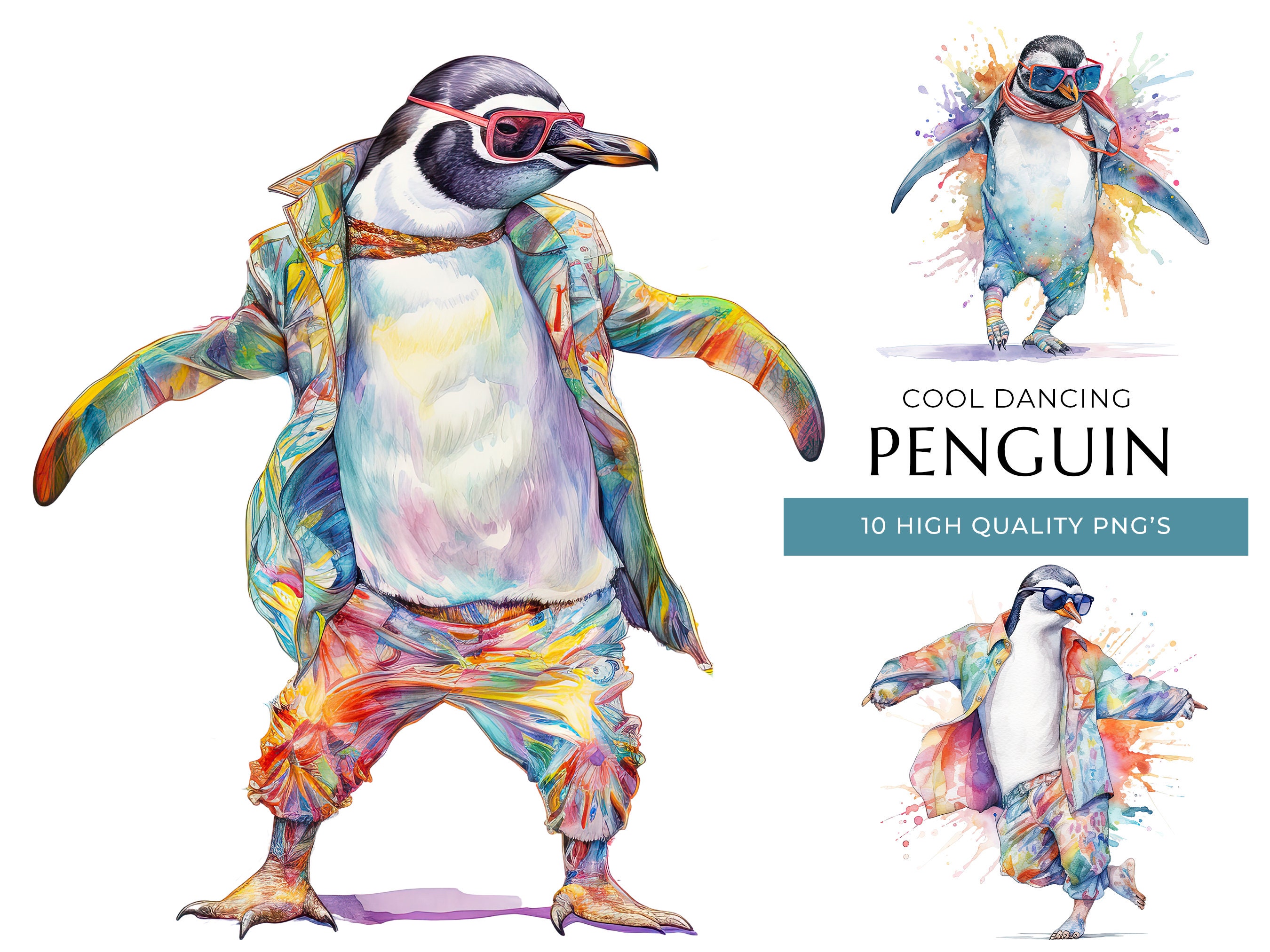 Penguins Dancing Drawing