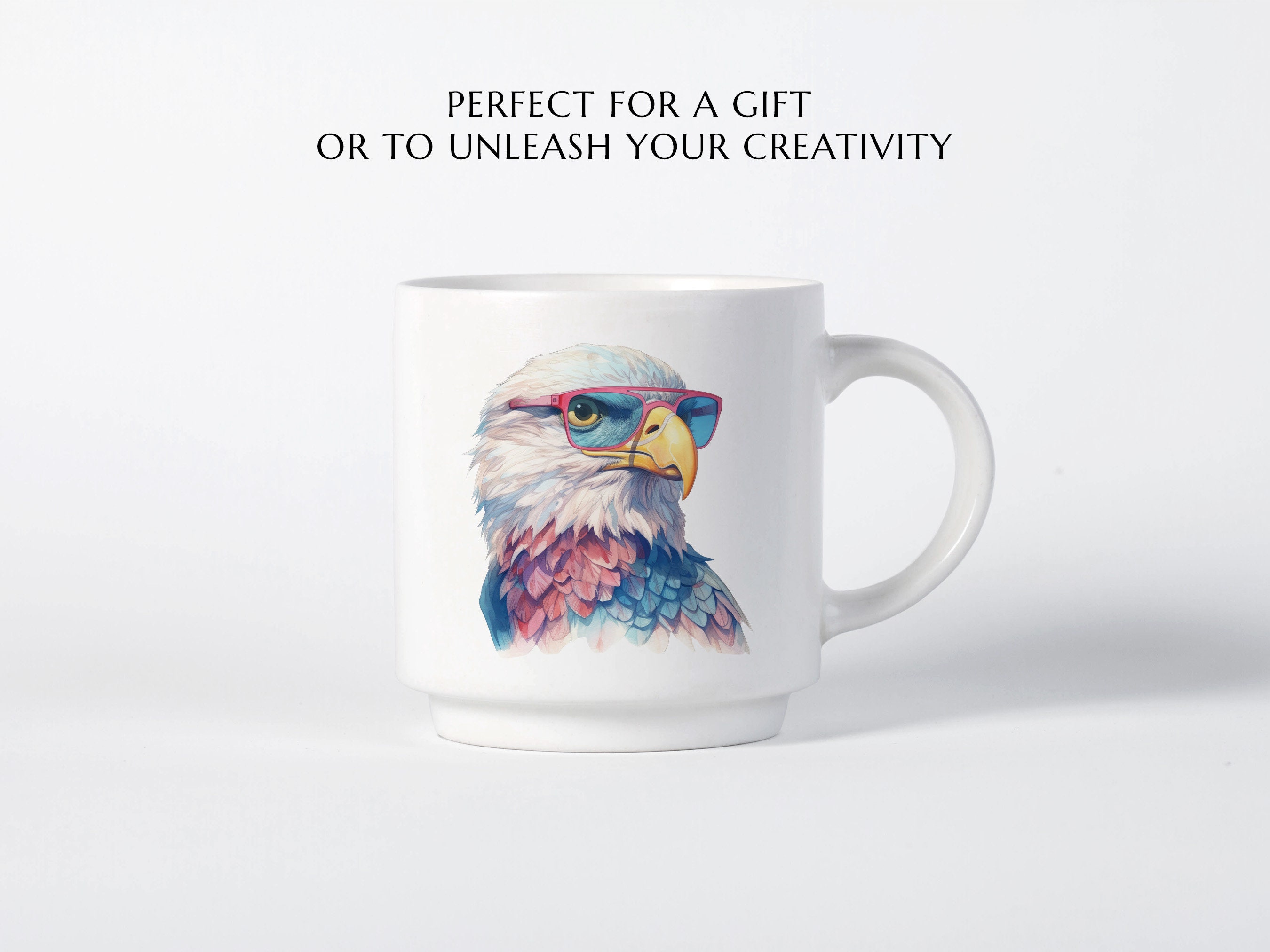 Watercolor Eagle Clipart With Sunglasses 12 High-quality PNG - Etsy