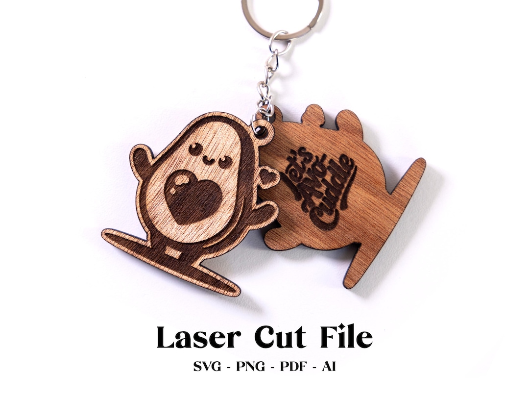 Avocado Keychain Laser Cut File, Funny Valentine SVG (digital File) - Etsy