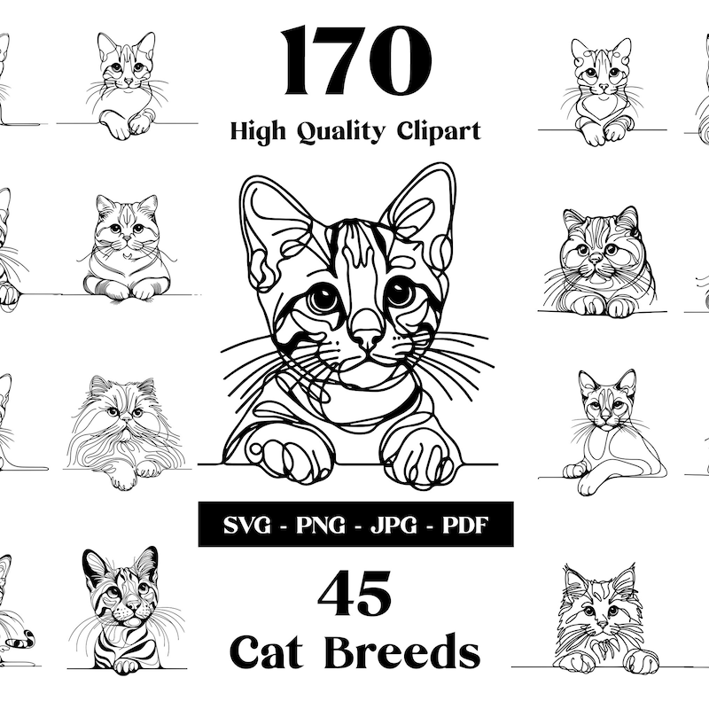 Peeking Cat Clipart Png - Etsy