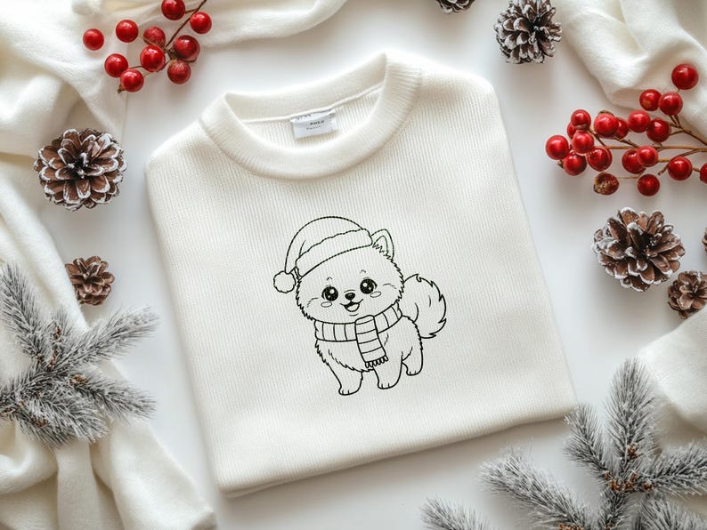 Christmas Dog SVG Bundle: 160 Breeds, Kawaii Puppy Art (digital ...