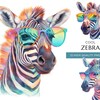 Watercolor Cow Clipart With Sunglasses, 12 High-quality PNG & JPEG ...
