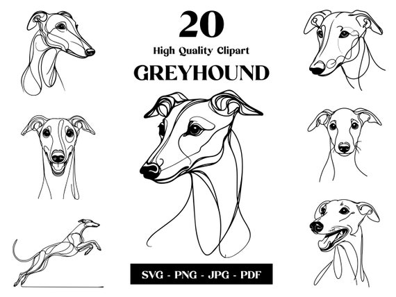 Greyhound Outline Drawing