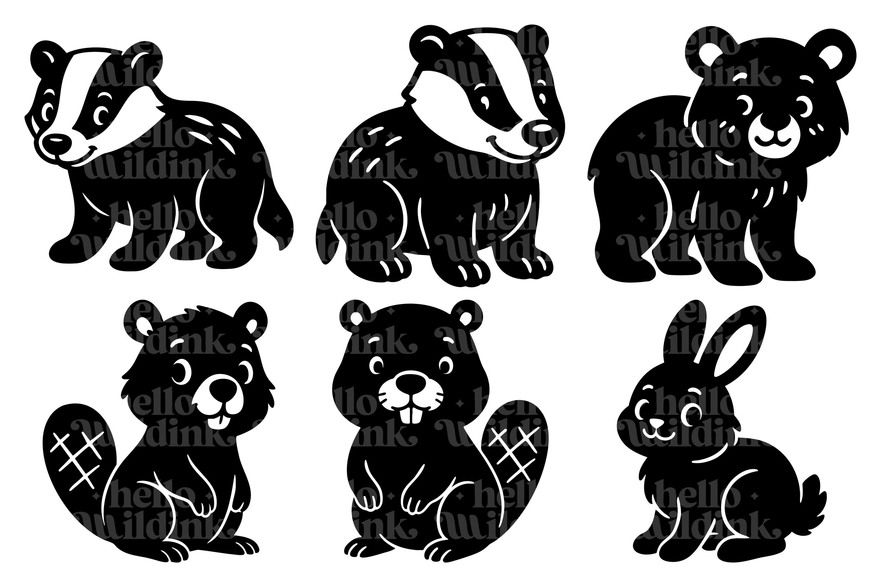 Woodland Animals SVG Bundle: 28 Forest Clipart Laser Cut Files - Etsy