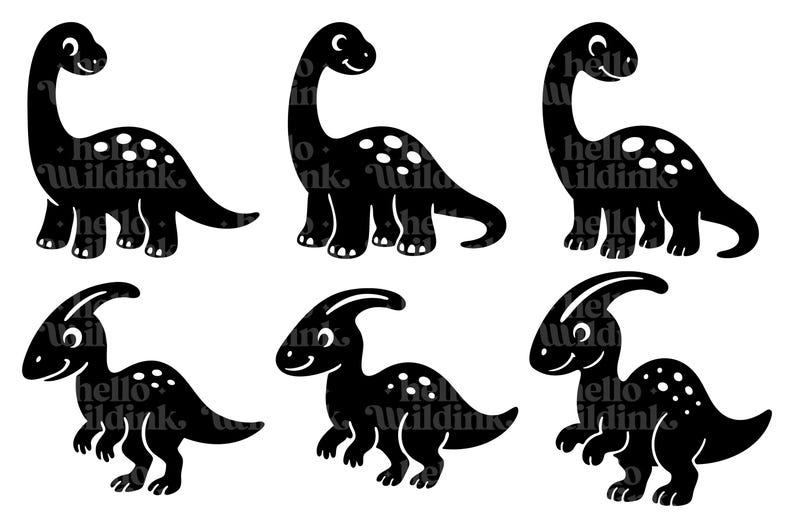 Dinosaur SVG Bundle, 30 Cute Designs, Nursery Wall Art, Laser Cut Files ...
