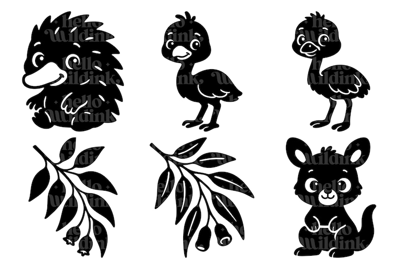 Australian Animals SVG Bundle: Laser Cut Aussie Clipart (digital ...