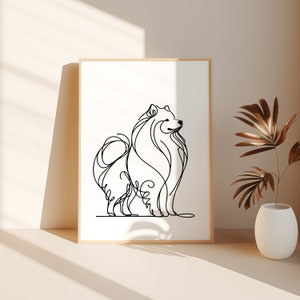 Samoyed SVG & PNG Clipart Bundle: Digital Line Art, Minimalist Vector ...