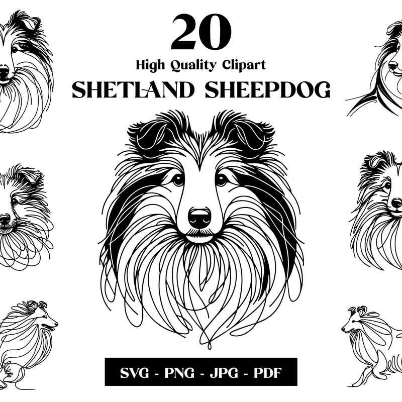 Sheltie Silhouette - Etsy