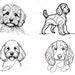 Cockapoo Line Art Clipart Bundle: Minimalist Dog Vector (digital ...