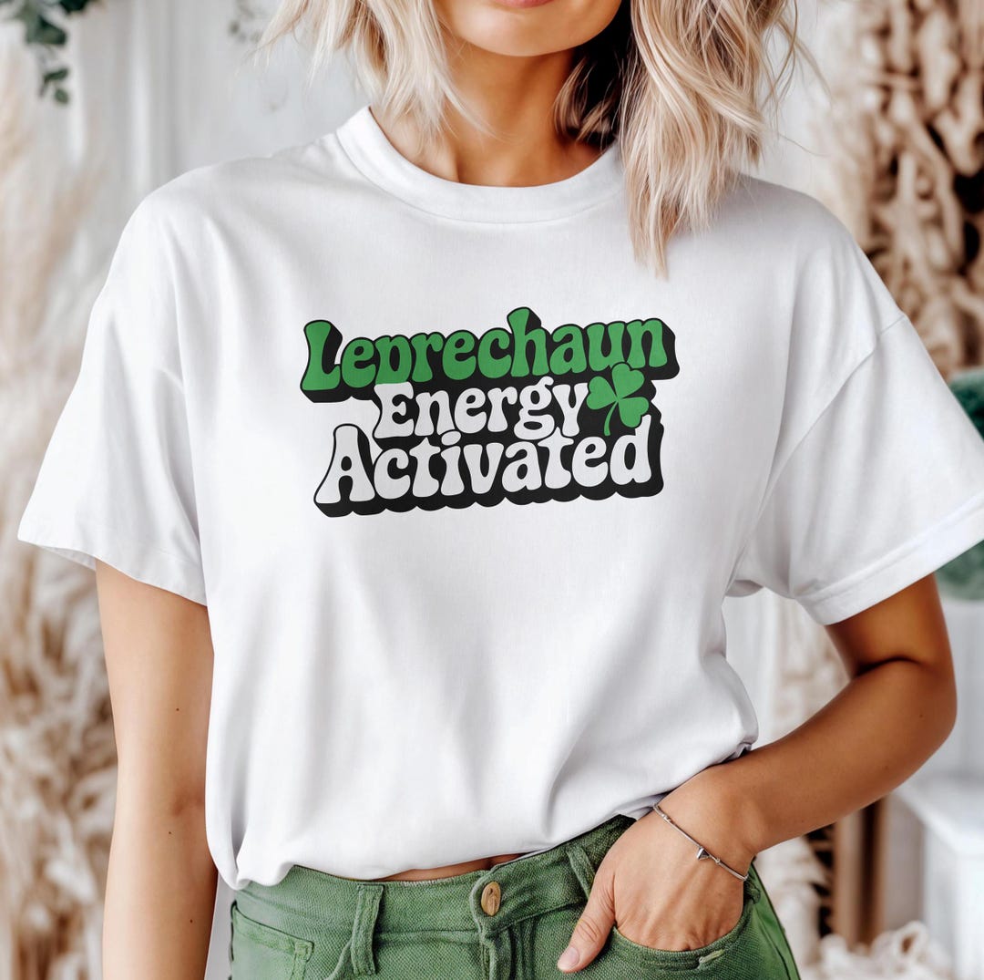 St. Patrick’s Day SVG, Leprechaun Energy Activated Quote Clipart, Lucky ...