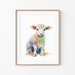 Baby Sheep Watercolor Clipart 7 Pngs, Nursery Decor, Farm Theme Wall ...