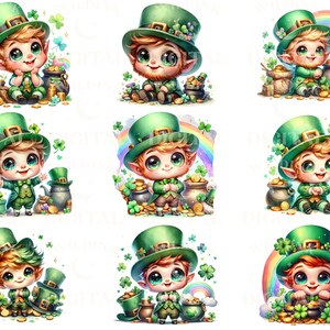 St Patricks Leprechaun Clipart Bundle 45 High Quality PNG & JPEG, Lucky ...